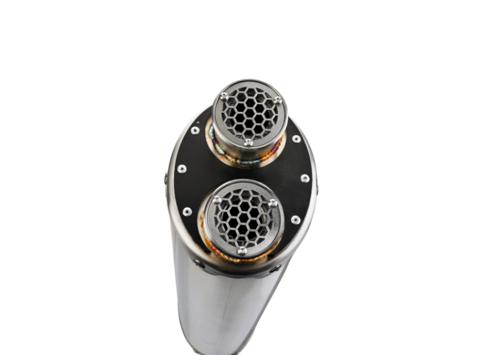 GPR pot echappement compatible avec Cf Moto 700 Mt 2023-2024, Dual Inox ...